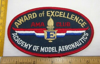 1960s Academy of Model Aeronautics Excellence patch unused airplanes ...