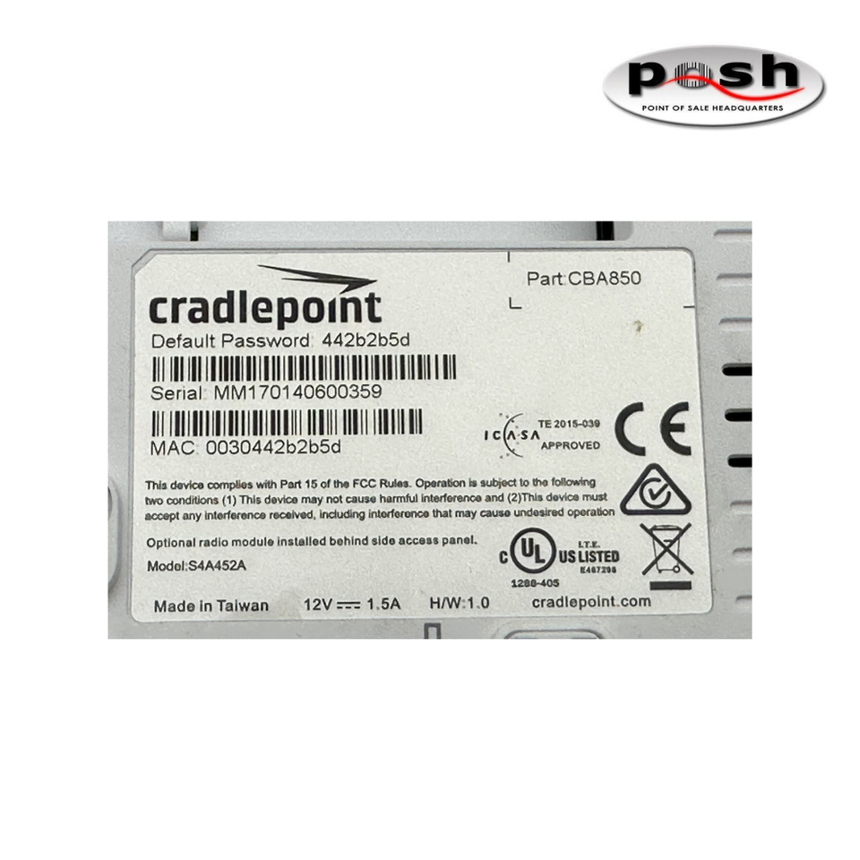Cradlepoint ARC CBA850 Cellular Wireless Router 4G Part Number ...