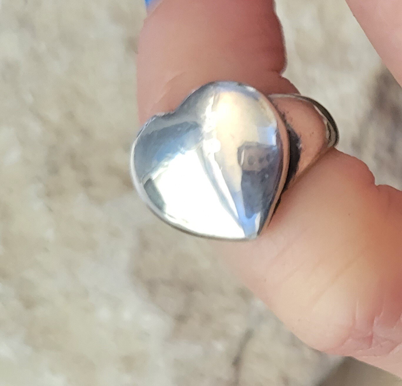 James Avery SMALL Size 3 Heart Ring Sterling Silver - Gem