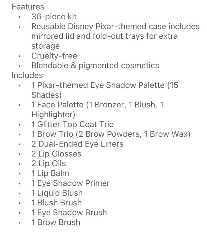 Ulta Beauty Box-Pixar Edition 36-Pc makeup kit $160 Value Limited ...