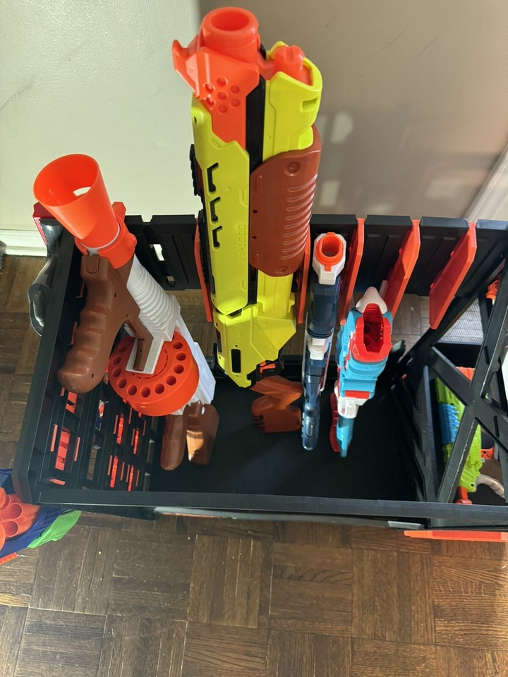 HUGE LOT- Nerf Guns And Nerf Elite Rack Stand (Fortnight, Rival ...