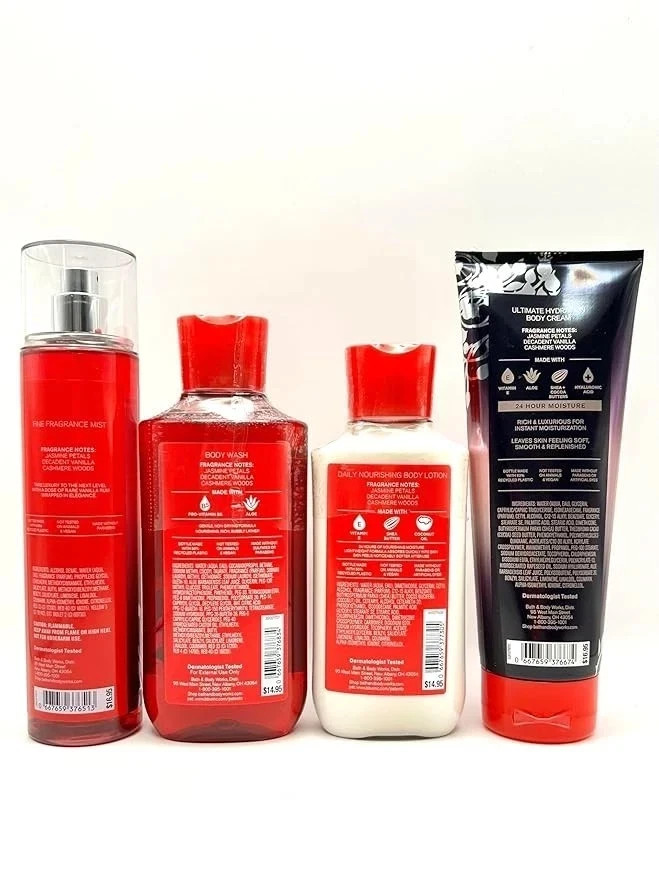 Bath & Body Works Forever Red Vanilla Rum Spray Mist/Shower Gel/Lotion ...