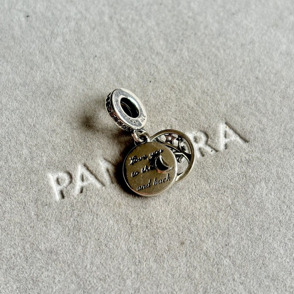 Pandora S925 ALE - Moon & Stars ‘Love You To The Moon And Back’ Dangle ...