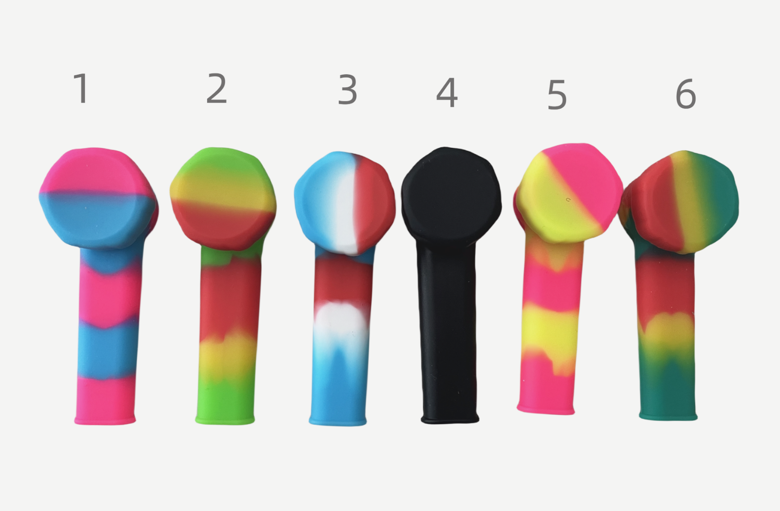 3pcs 3.4'' Mini Silicone Smoking Hand Pipe with Metal Bowl & Cap Lid Pocket Pipe | eBay