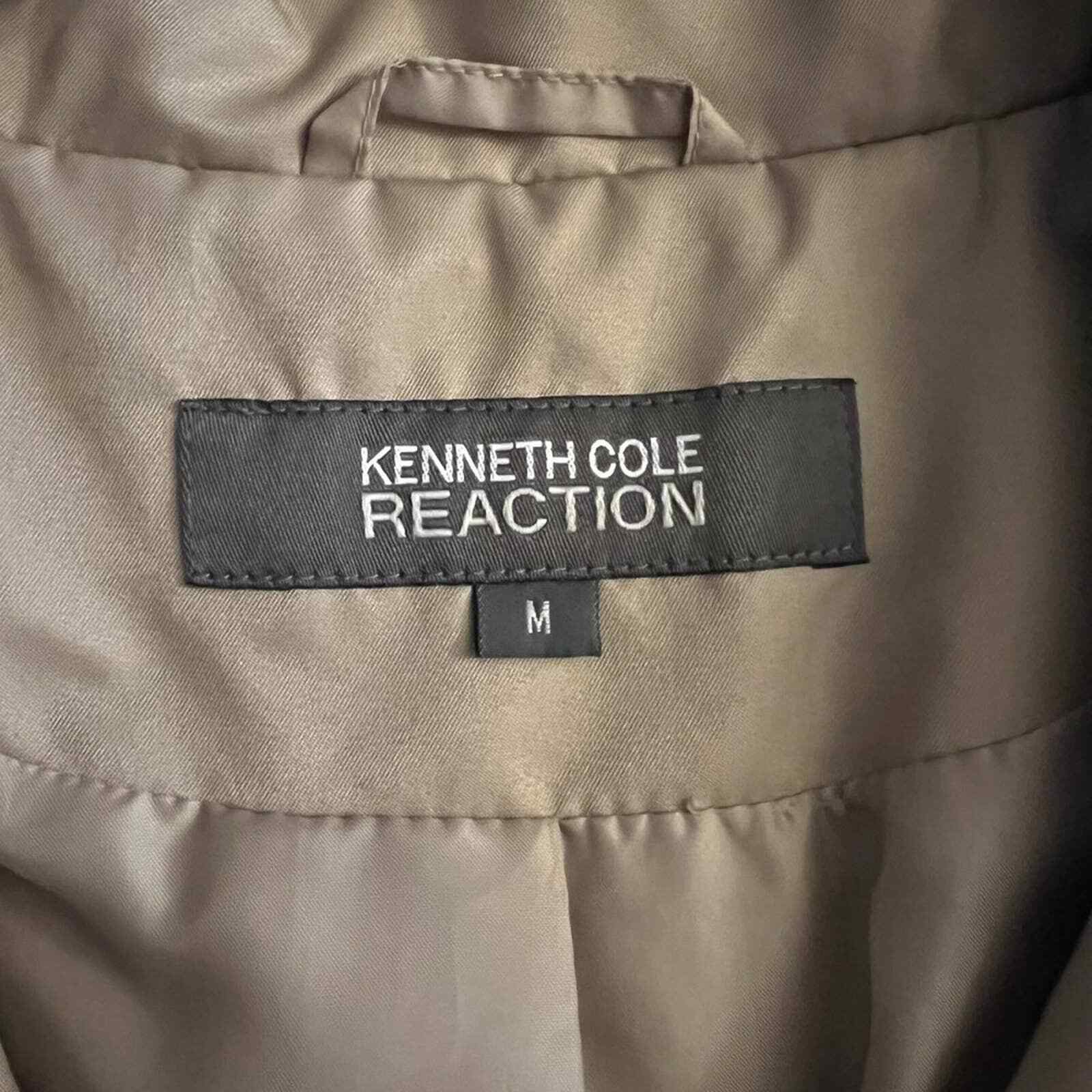 KENETH COLE REACTION Beige Trench Coat, Size M - Gem