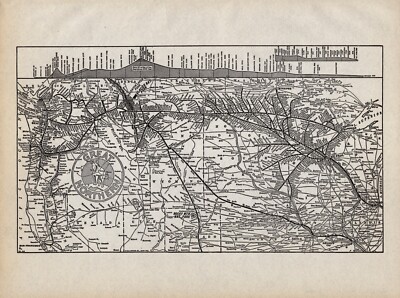 1931 Antique Great Northern Railway System Map Vintage Railroad Map ...