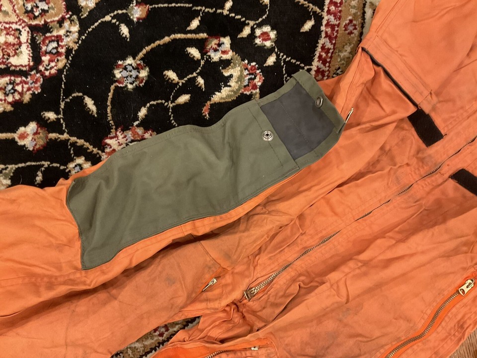 ORIGINAL VIETNAM ERA HELICOPTER PILOT ORANGE FLIGHT SUIT WITH RIGGER ...