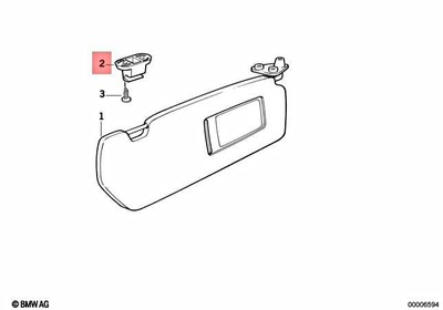 Genuine BMW E36 316g 316i 1.6 1.9 318i 318is Sun Visor Bracket ...