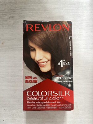 Revlon Colorsilk Beautiful Color #47 Medium Rich Brown With Keratin ...