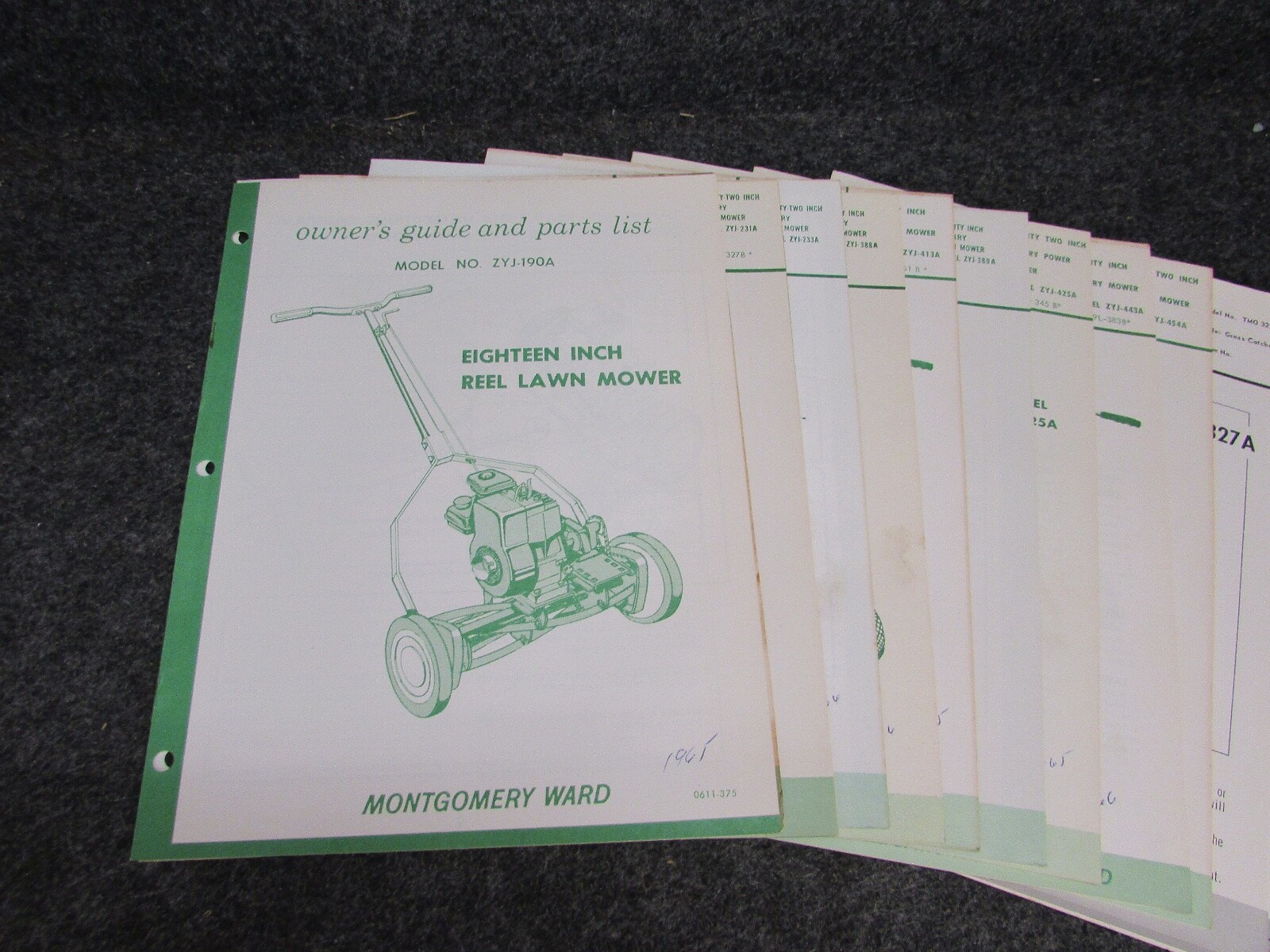 MONTGOMERY WARD GARDEN MARK RIDING / PUSH MOWER OWNERS GUIDE / PARTS ...