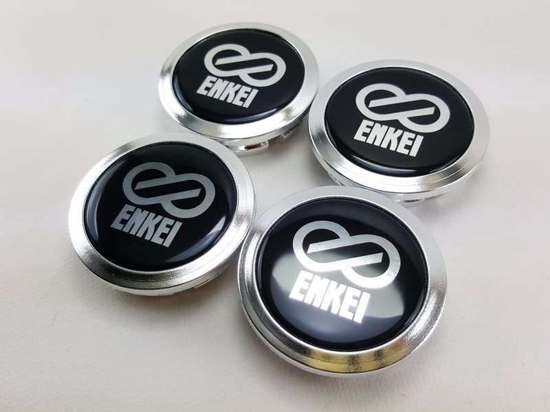 Enkei Silver Chrome 58mm Center Caps Hub for Car Racing Wheel Sport ...
