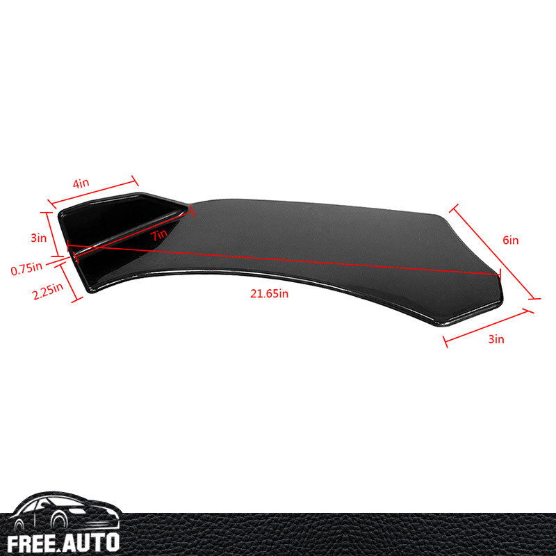 Universal Car Accessories Front Aprons Canard Corner Fins Glossy Gloss ...