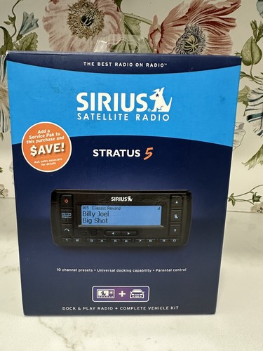 Sirius Dock play + Complete Vehicle Kit Satellite Stratus 5 Radio ...