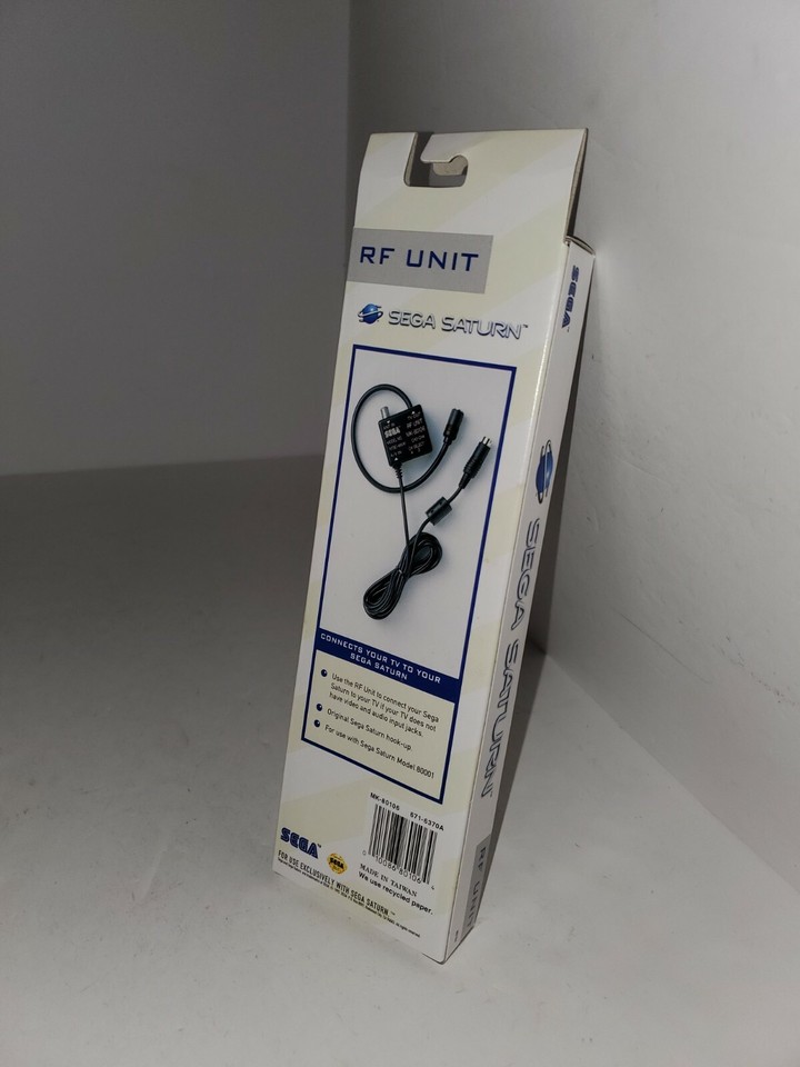NEW IN BOX OFFICIAL OEM SEGA SATURN RF RFU TV CORD SWITCH CABLE ...