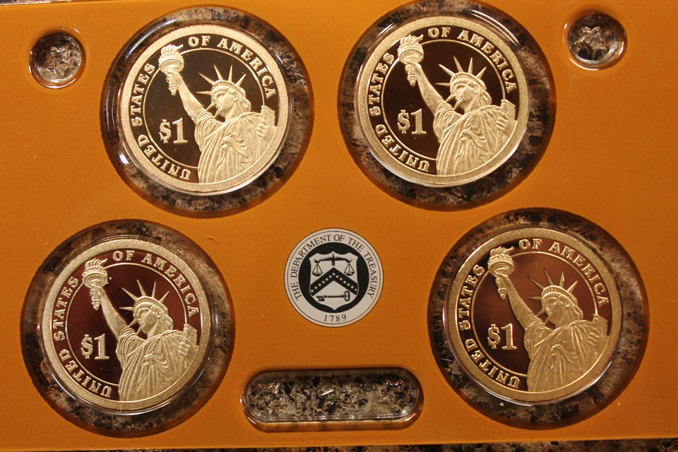 2013 S Proof Presidential Dollar Set - 4 Coins Only - No Case, No COA ...