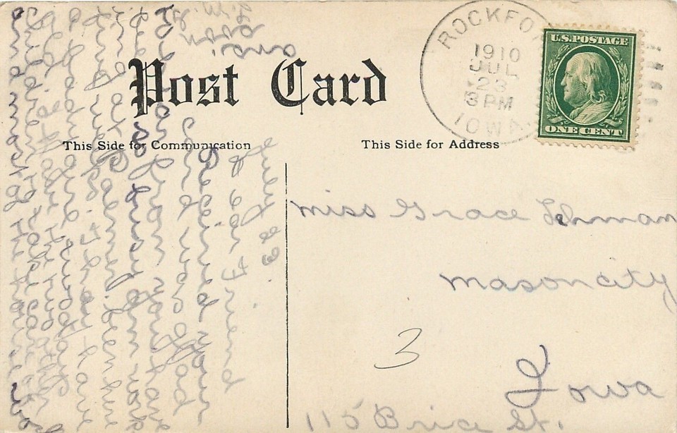 Rockford Iowa~Clark & Smith Machine Shop~Garage~Lovers Lane Bridge~1910 ...