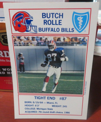 OS667 1990 BLUE SHIELD POLICE BUFFALO BILLS BUTCH ROLLE | eBay