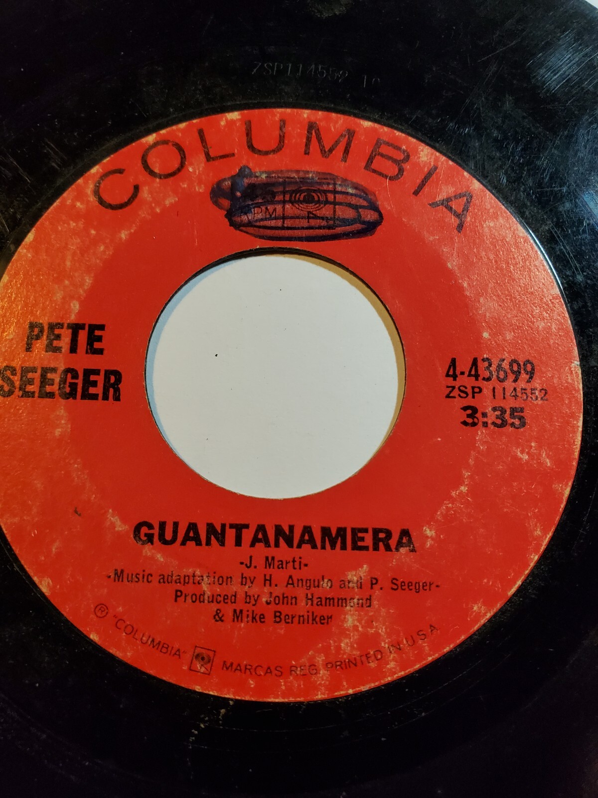 PETE SEEGER - Guantanamera/The Draft Dodger rag, Columbia - GOOD F130A ...