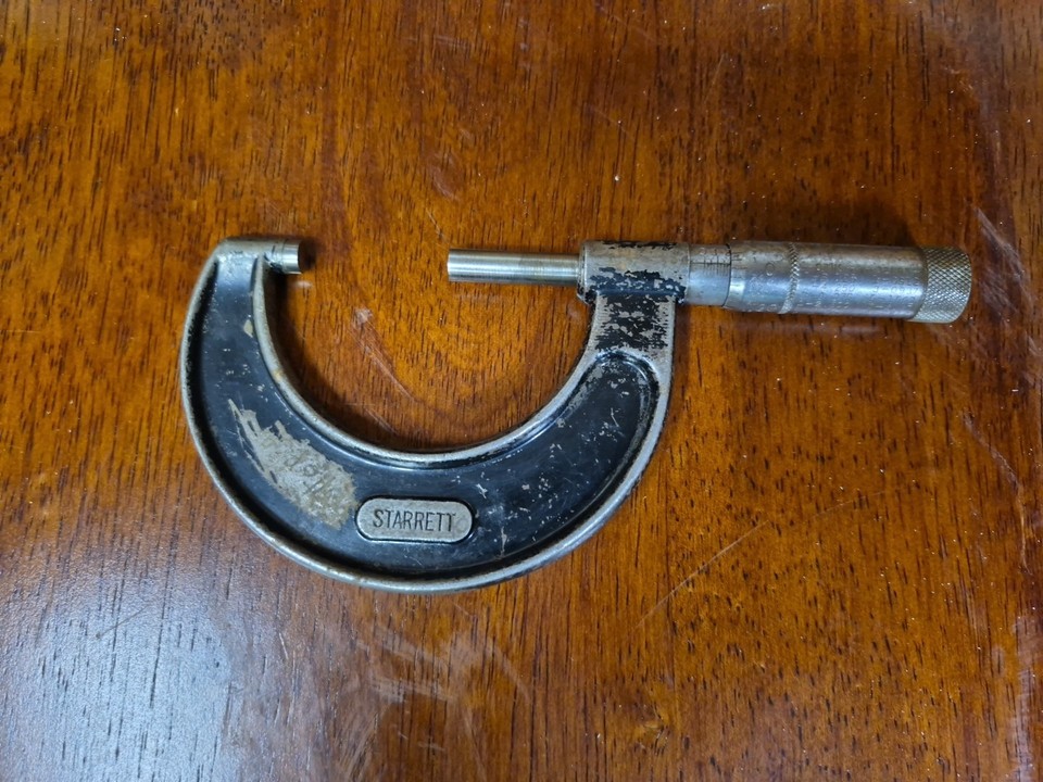 Vtg Starrett 1"-2" Adjustable Outside Micrometer No.436 1in to 2in | eBay