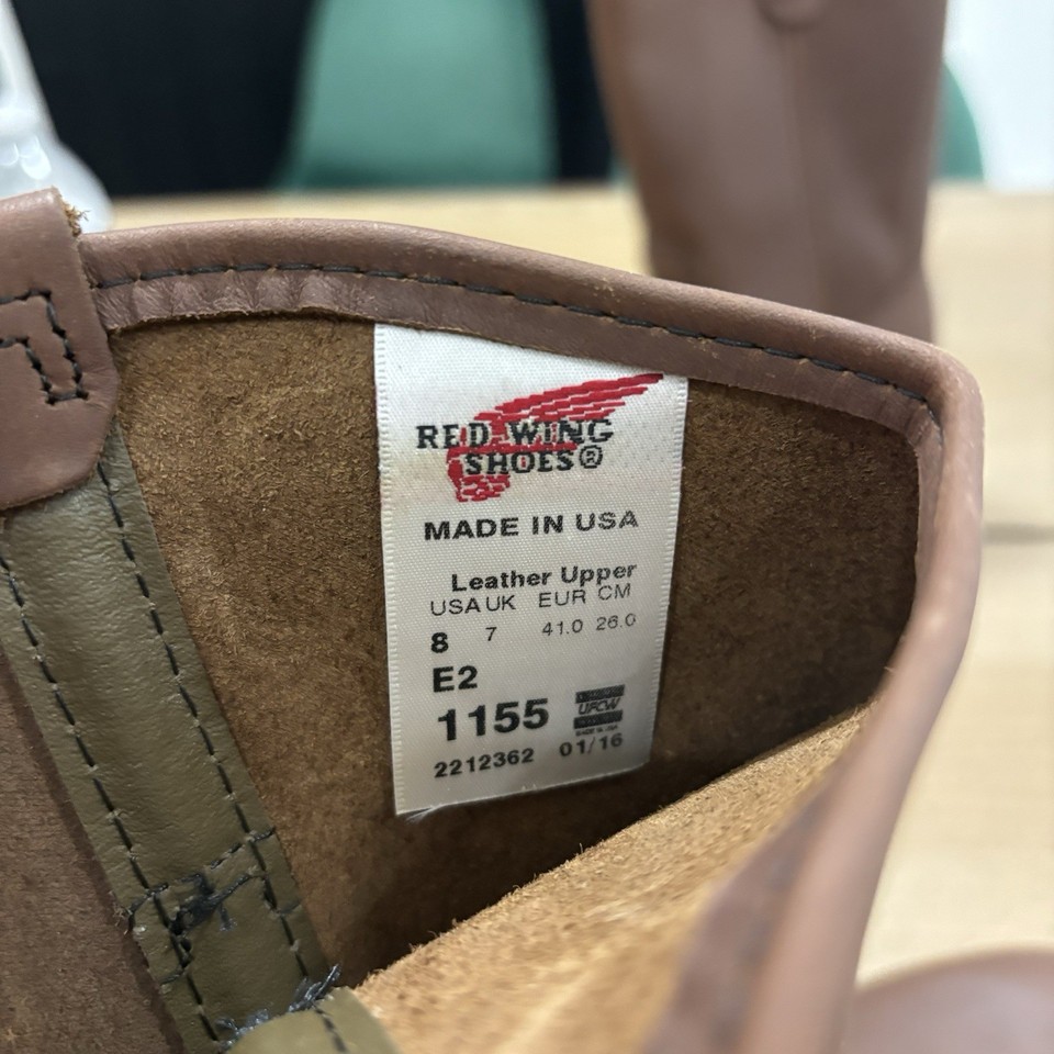 100% AUTHENTIC RED WING 1155 slip-on WORK BOOTS NEW IN BOX MADE IN USA ...