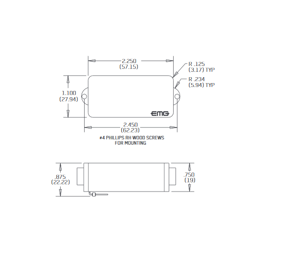 EMG P6 RED 6 STRING ACTIVE P BASS PRECISION REPLACEMENT PICKUP POTS ...