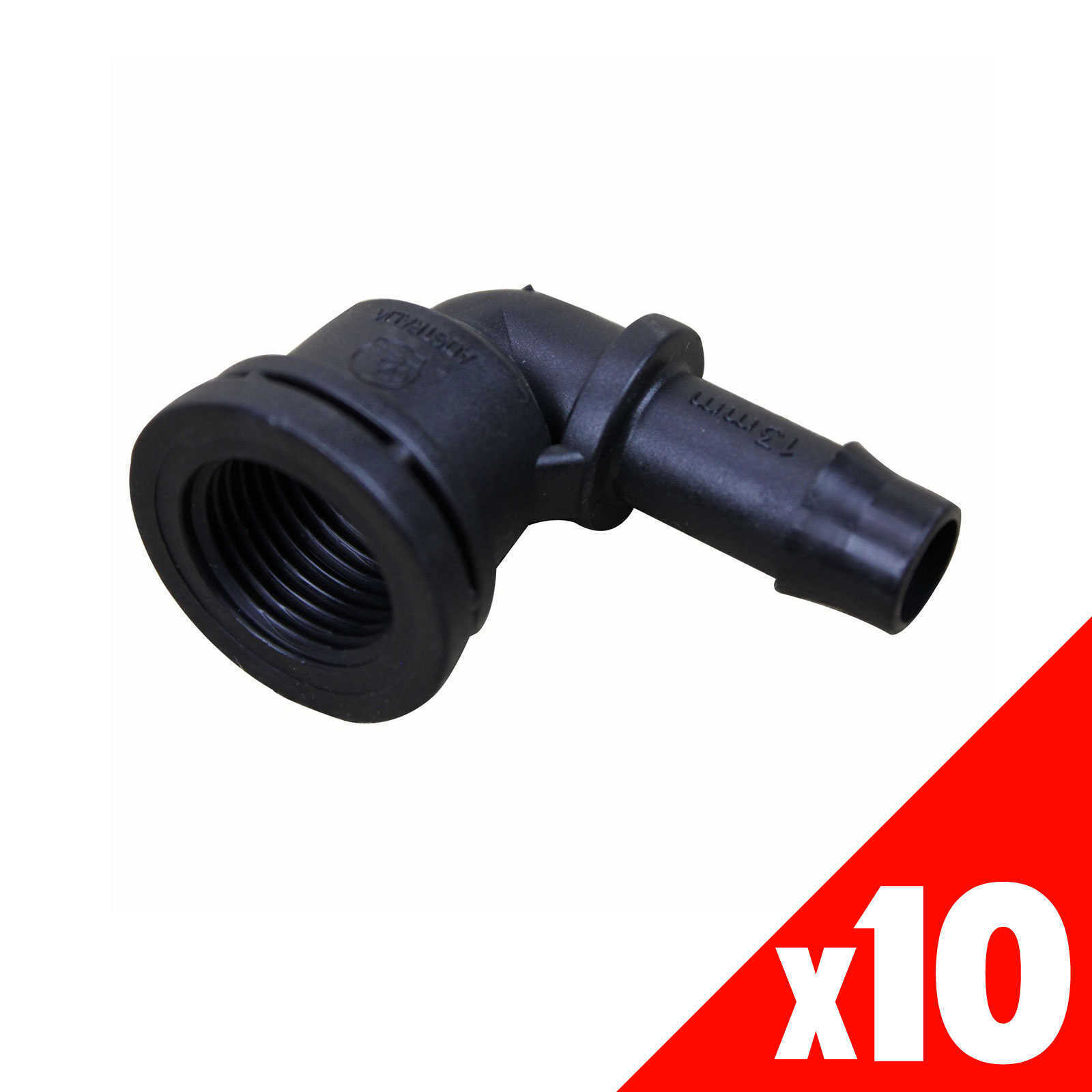 Elbow Threaded 13mm X 1/2 Inch Female Low Density Poly Fittings 44955 ...