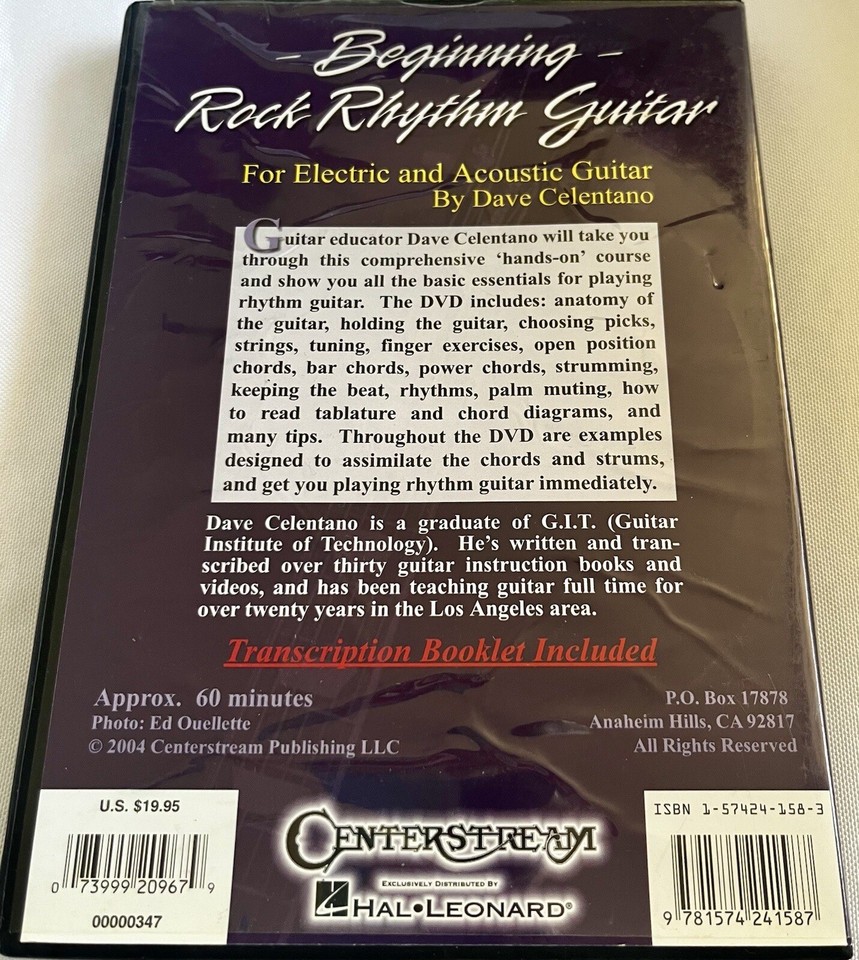 Beginning Rock Rhythm Guitar For Electric & Acoustic Guitar David ...