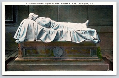 Recumbent Statue General Robert E. Lee Lexington Virginia VA Postcard ...