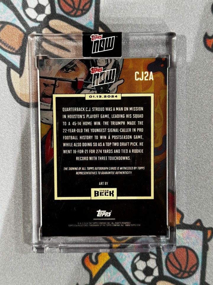 2023 Topps Now CJ Stroud Auto #CJ2A Rookie RC Autograph Houston /99 On ...