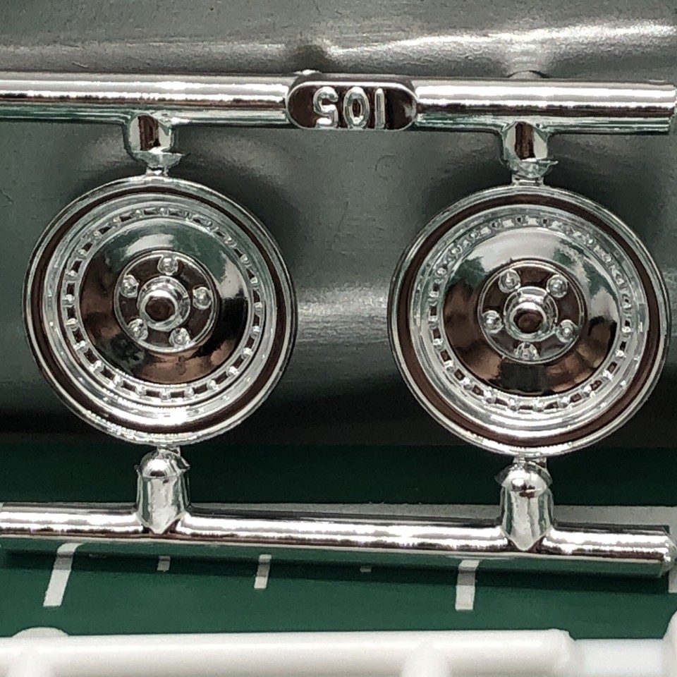 2) Centerline Narrow Drag Race Chrome Wheels W Backs 1:25 AMT LBR Model ...