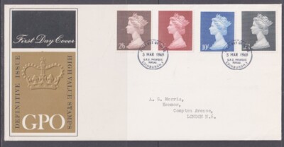 Great Britain 1969 Machin First Day Cover Edinburgh to London | eBay ...