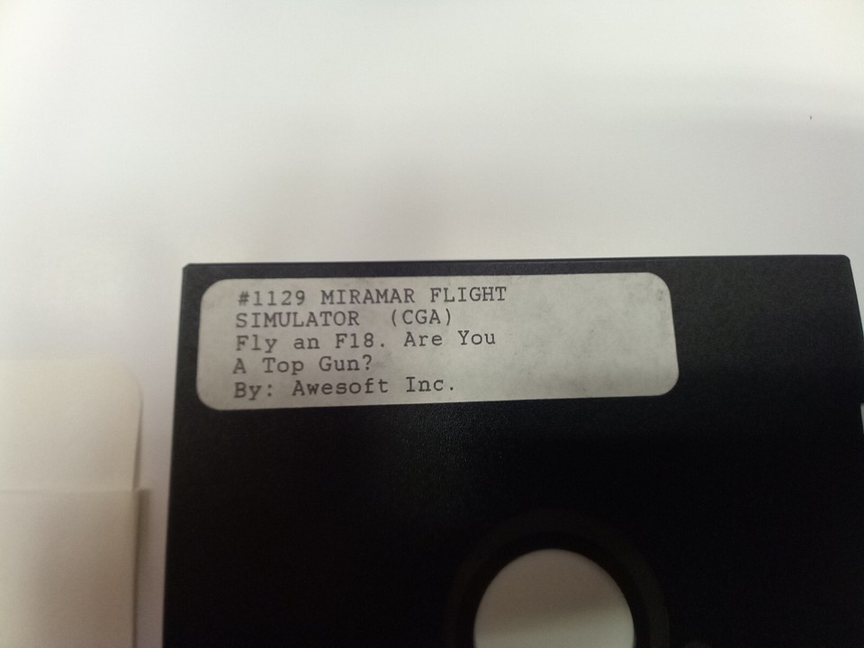 Original IBM / TANDY Shareware Game 5.25 Disk - MIRAMAR FLIGHT ...