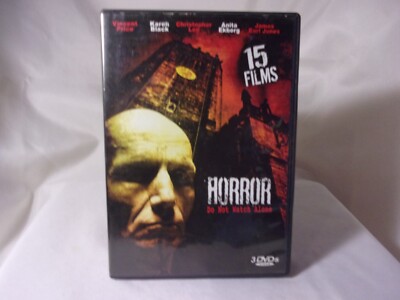 Horror Do Not Watch Alone - 15 Films (DVD, 2009) Vincent Price, Cliff ...