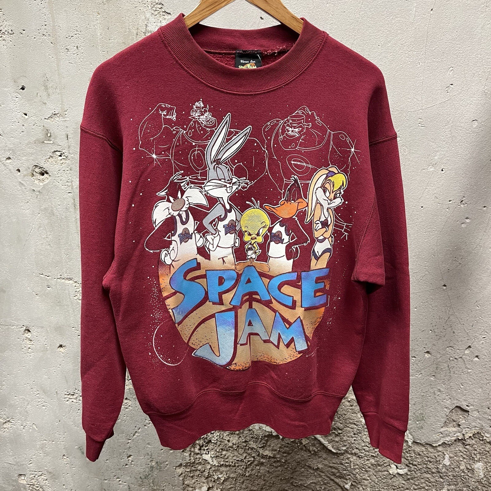 Vintage 1996 Space Jam Warner Bros Graphic Crewneck S… - Gem