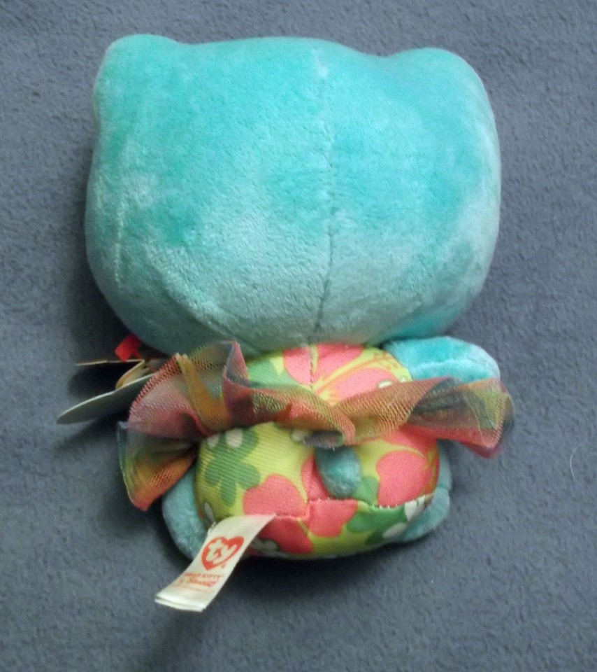 TY HELLO KITTY Sanrio Turquoise Tutu Collectible TY Beanie Baby NWT ...