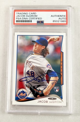 Jacob DeGrom Signed Rookie Card 2014 Topps #US-50 Mets PSA/DNA COA | eBay