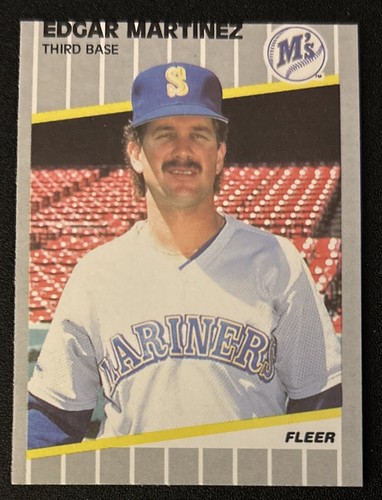 1989 Fleer Edgar Martinez Baseball Card #552 Mariners HOF 3B O/C Miscut ...
