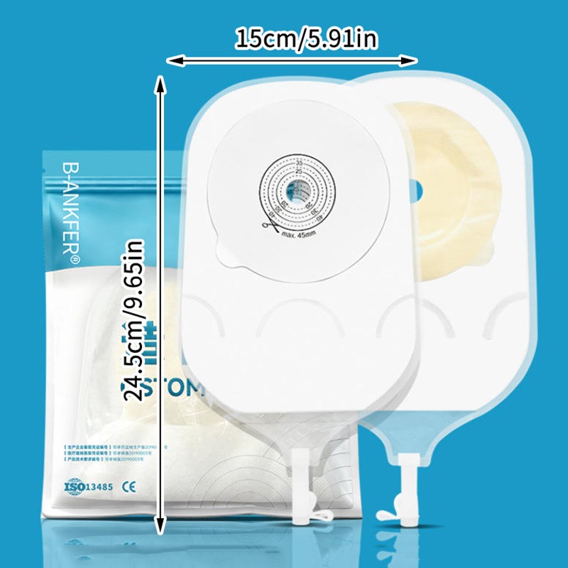 Urostomy Bags With Measuring Card Can Be Cut Ostomy Bags For Ostomy ...