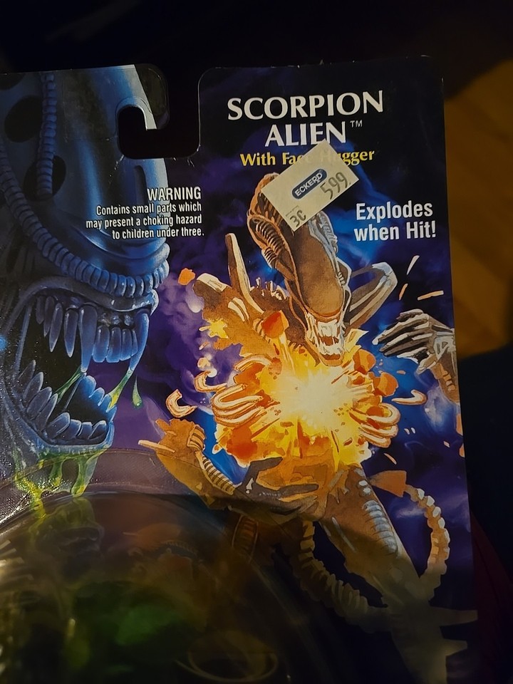 VINTAGE 1992 Kenner Aliens Scorpion Alien With Face Hugger Action ...