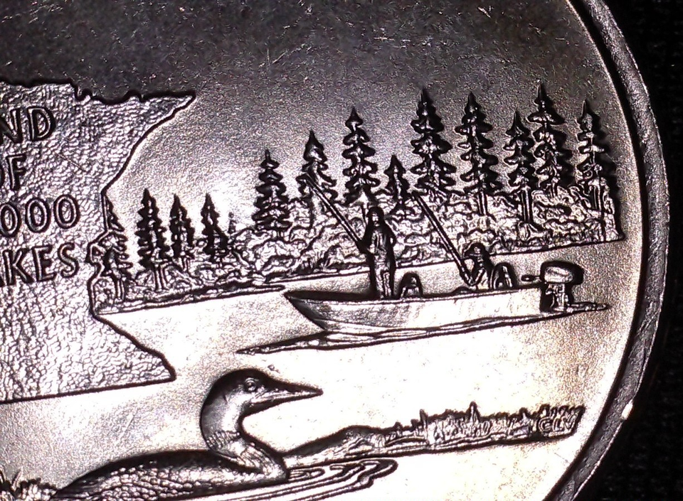 2005-P Minnesota State Quarter Extra Tree Error DDR-007 Cherry Picker ...