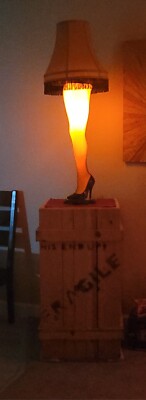 A Christmas Story Full Size Signature Series Leg Lamp With Wooden Crate ...