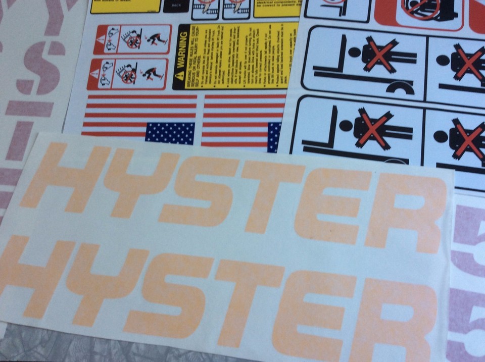 Hyster Forklift decal complete kit includes safety decals Hyster S50FT ...