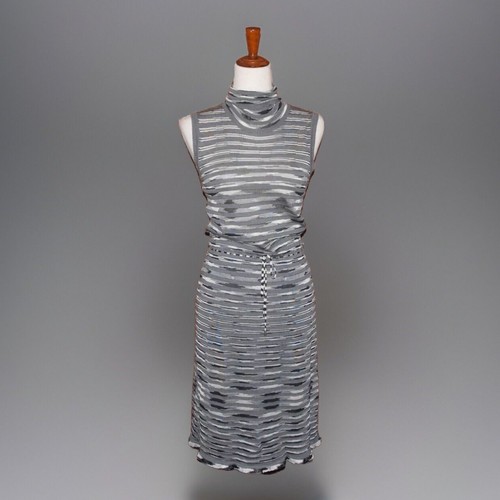 Missoni Women's 42 Dress Gray Black Knit Dress Made in ITALY | eBay
