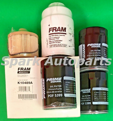 Fuel Filter Kit FRAM K10489A With 3 PRIME-GUARD Oil Filters POF5399 ...