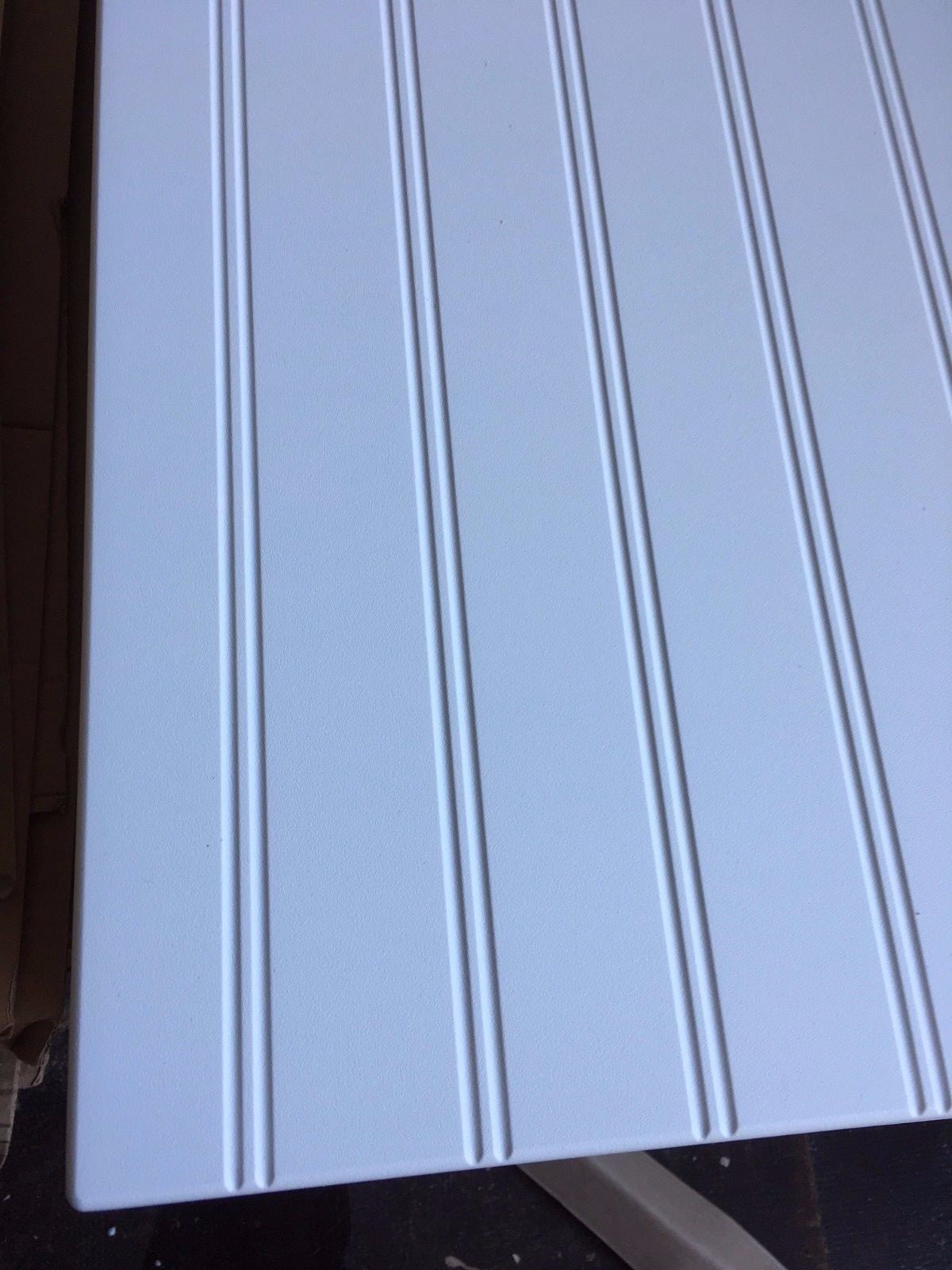 Brilliant White Bead & Butt Grooved kitchen unit cabinet T&G clad on ...