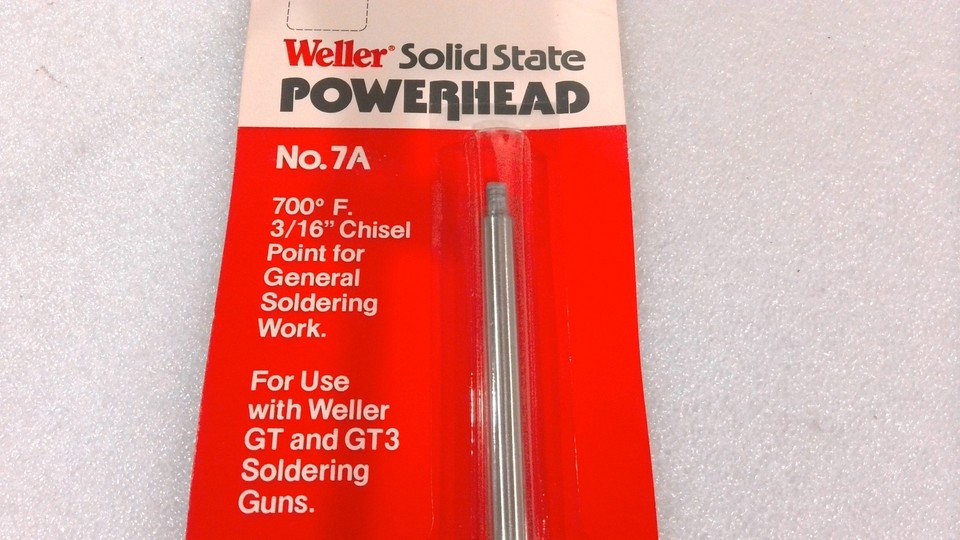 WELLER NO. 7A SOLID STATE POWERHEAD, GT SOLDER GUN CHISEL TIP 0.187" | eBay