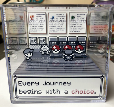 Pokemon Prof. Oak Lab 3D Cube Handmade Diorama - Gameboy - Fanart | eBay