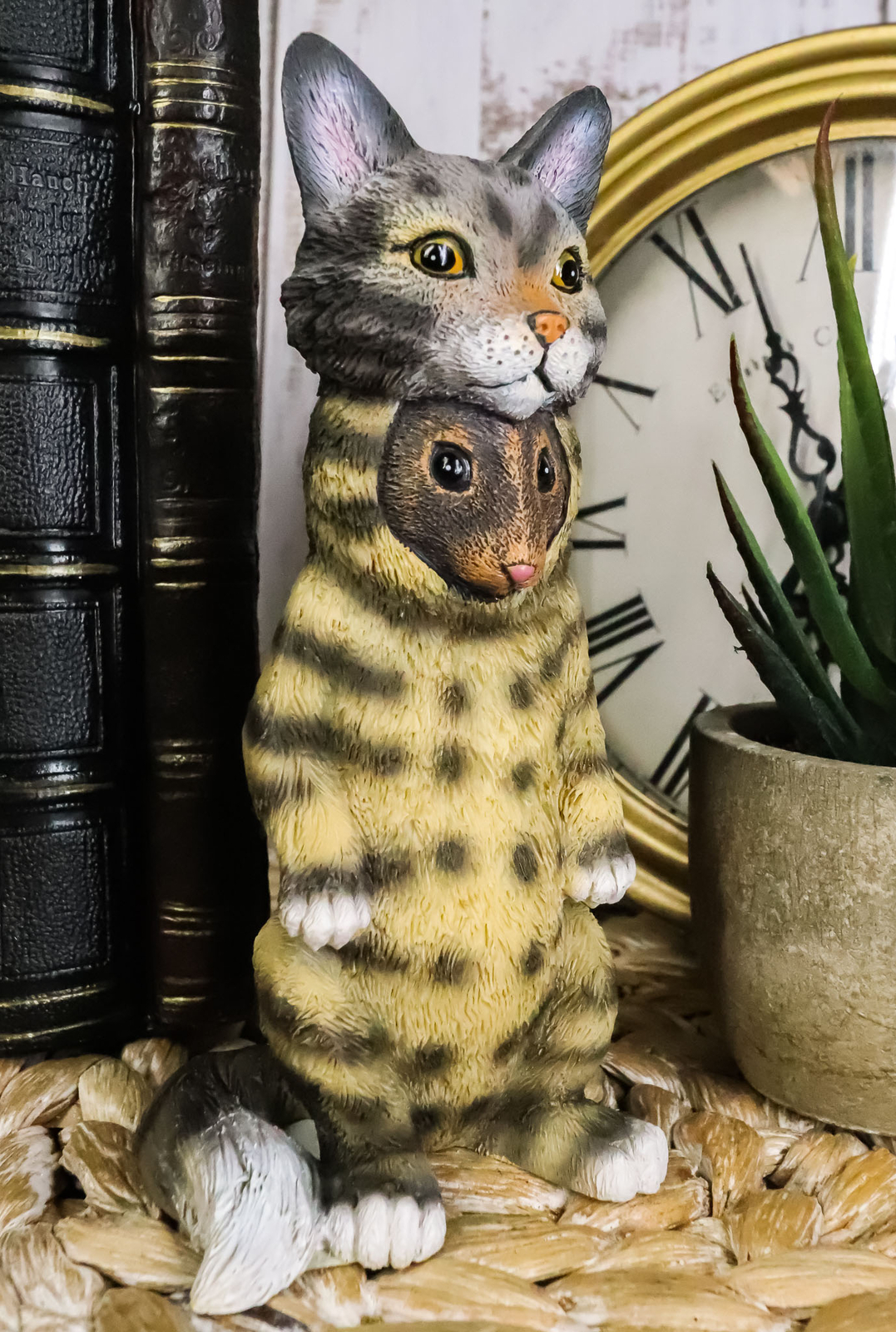 Ebros Dupers Collection Mouse Rat Disguising As A Tabby Cat Statue 5.25 ...