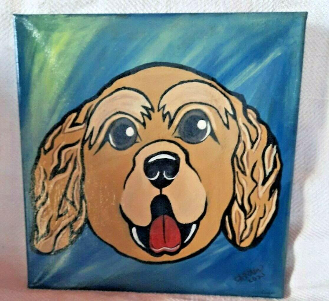 Easy Canvas Painting Ideas Dog ZMHZMY Dog DIY Acrylic Painting
