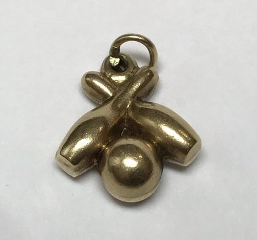 Small 14k Yellow Gold Bowling Pins & Ball Bracelet Charm Bowler | eBay